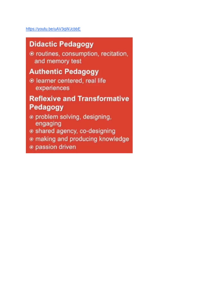 Models of Pedagogy | PDF