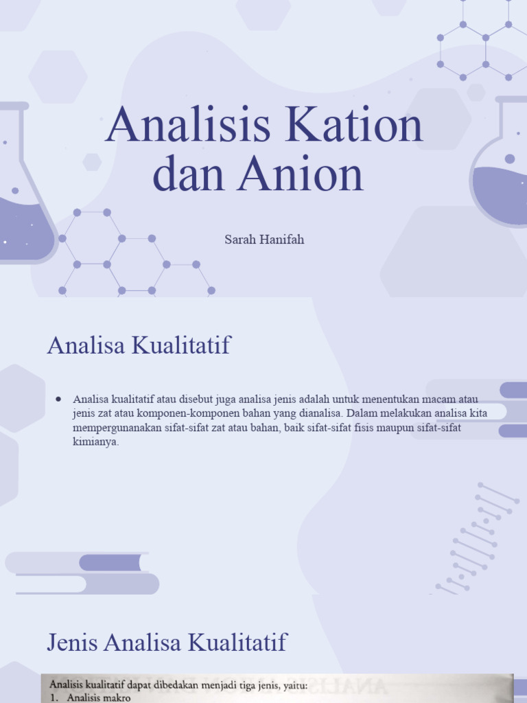 Analisis Kation Dan Anion | PDF