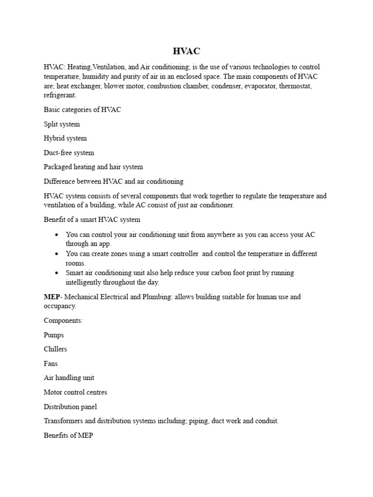 HVAC | PDF | Air Conditioning | Thermostat