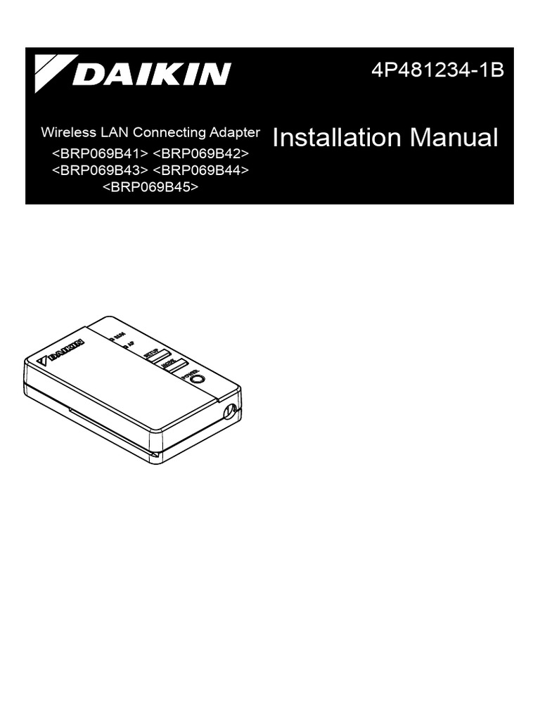 Daikin WLAN Adapter Install Guide | PDF | Wireless Lan | Wireless ...