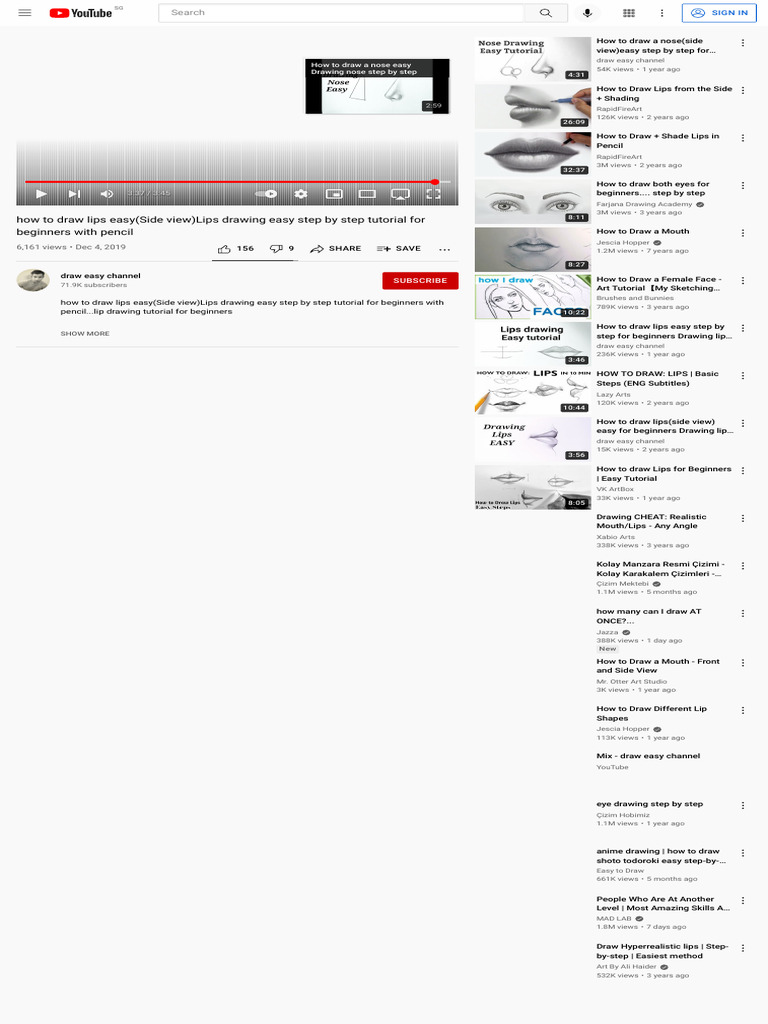 How To Draw Lips Easy (Side View) Lips Drawing Easy Step by Step ...