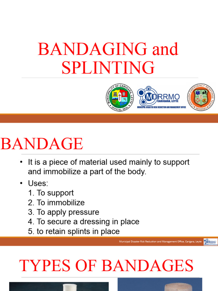 Bandaging and Splinting Techniques | PDF