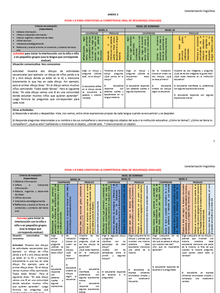 Evaluación de Competencia Oral en Lenguas | PDF | Cognición ...