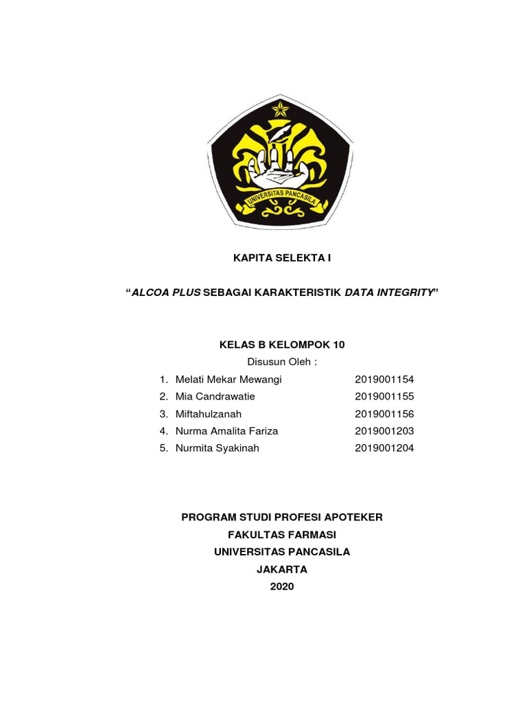ALCOA Plus dalam Data Integrity Farmasi | PDF