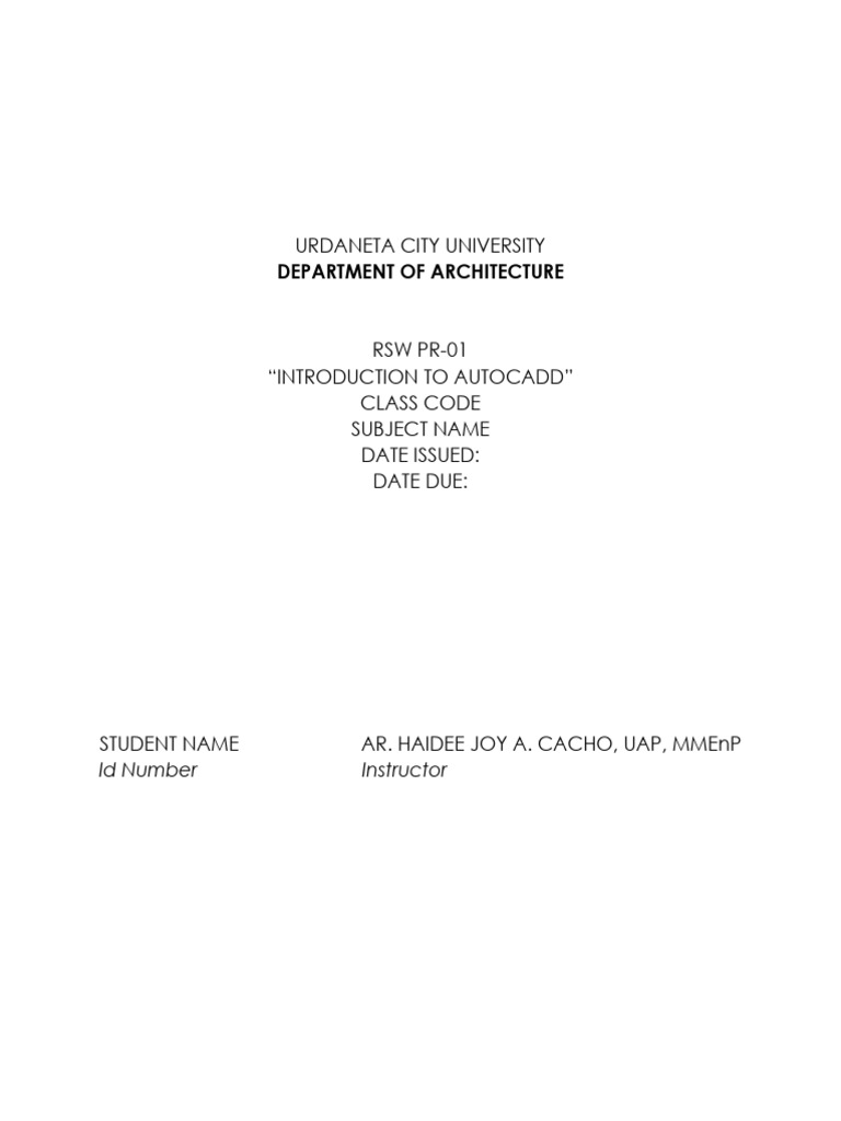 RSW PR 01 Cadd1 | PDF