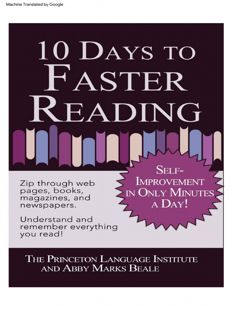 10 Days To Faster Reading | PDF | Mente | Libros