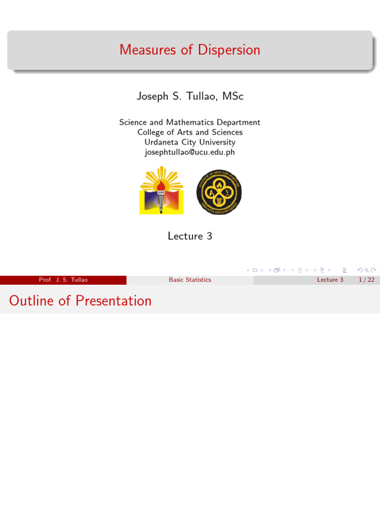 Measures of Dispersion | PDF