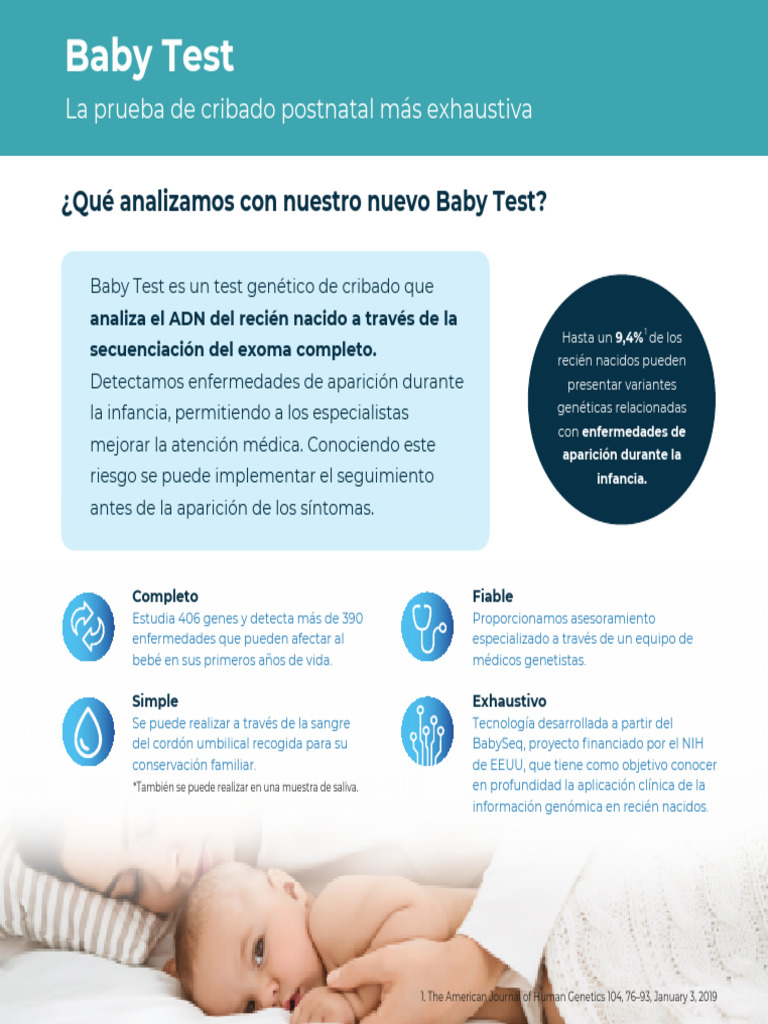 Análisis Exhaustivo del Baby Test | PDF | Prueba genética | Ciencias de ...