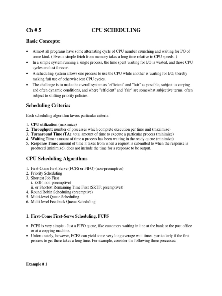 CH 5 (CPU Scheduling) | PDF | Scheduling (Computing) | Process (Computing) CH 5 (CPU Scheduling) | PDF | Scheduling (Computing) | Process (Computing)