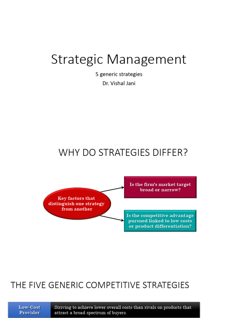 SM-4 - Generic Strategies | PDF | Strategic Management | Sales
