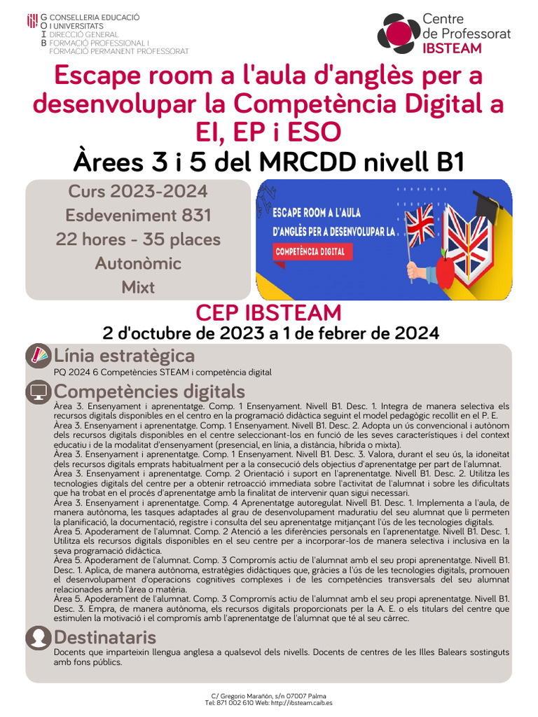 831 Escape Room A L'aula D'anglès Per A Desenvolupar La Competència ...