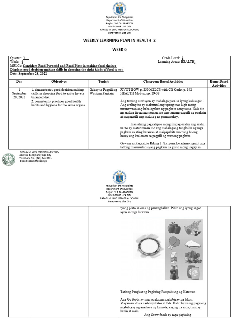 WLP Health Week 6 | PDF