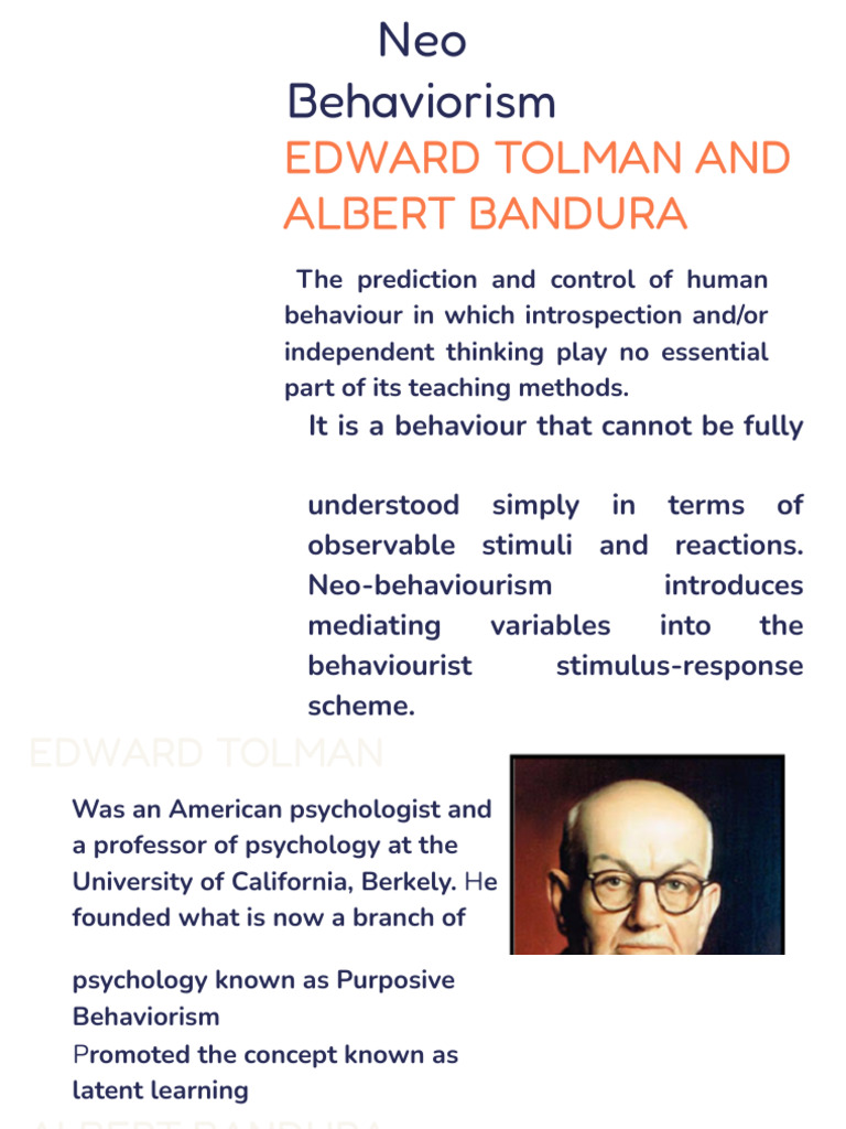 Neo Behaviorism | Download Free PDF | Behaviorism | Constructivism ...