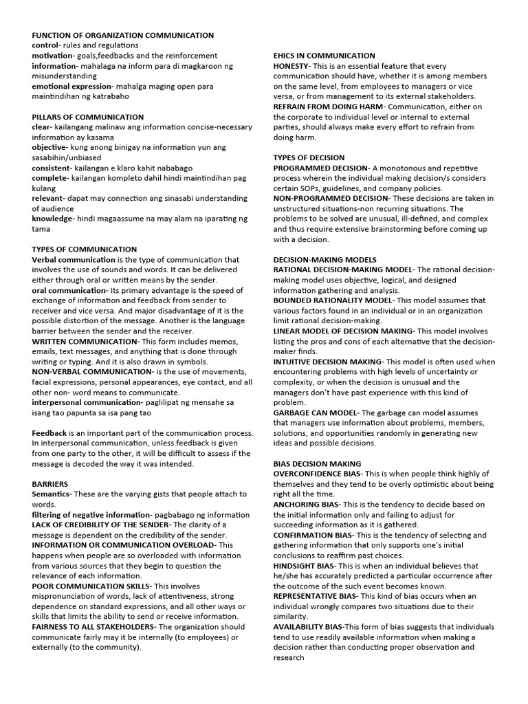 Module 8 | PDF | Communication | Decision Making