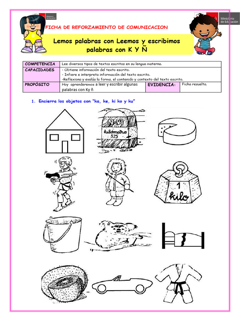 REF COM LEEMOS PALABRAS CON K y Ñ | PDF