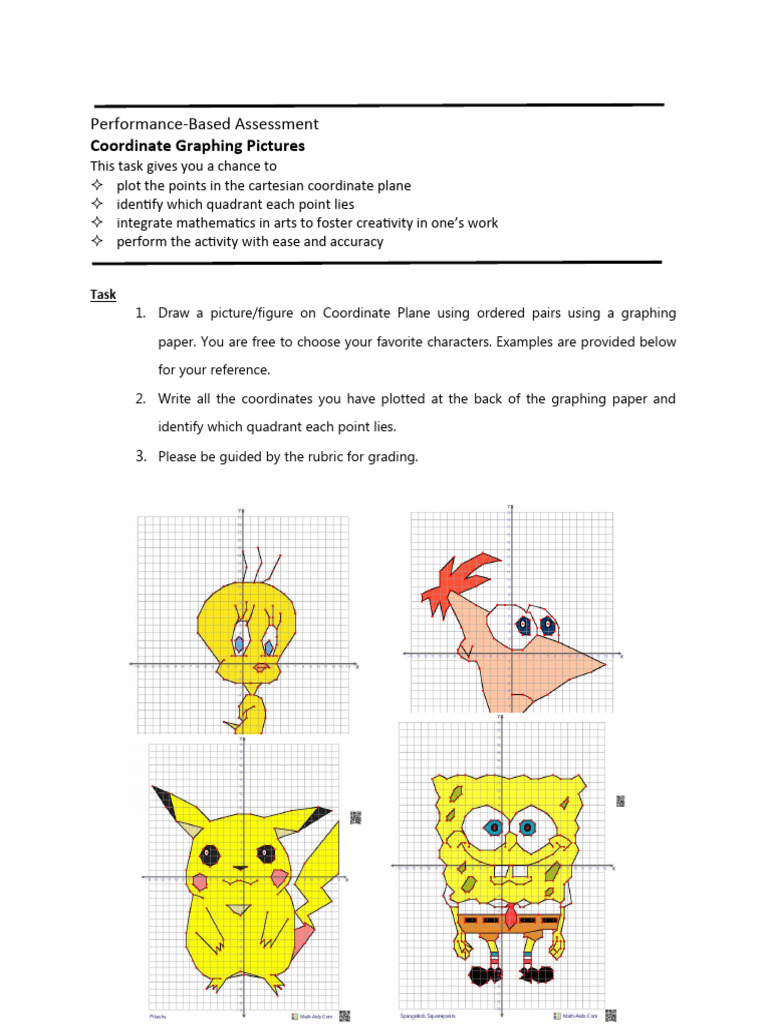 Coordinate Graphing Pictures | PDF