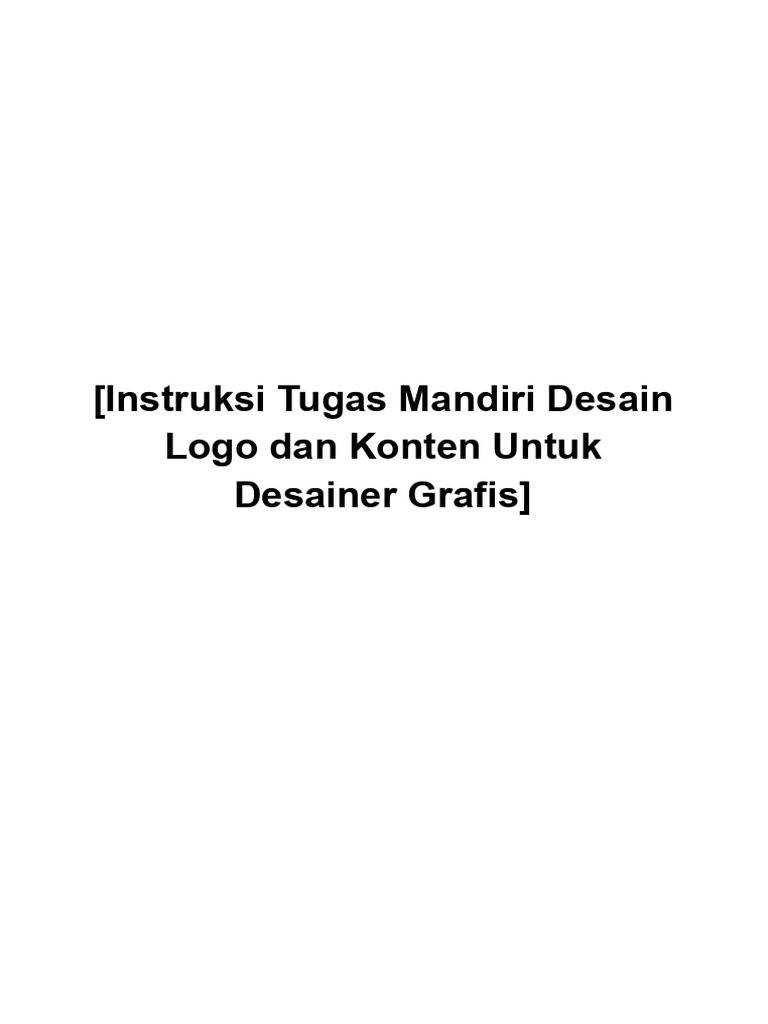 Pertemuan 1 Instruksi Tugas Mandiri Desain Logo Dan Konten Untuk ...