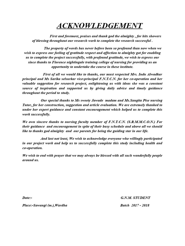 Acknowledgement Research | PDF | Tobacco Smoking | Addiction