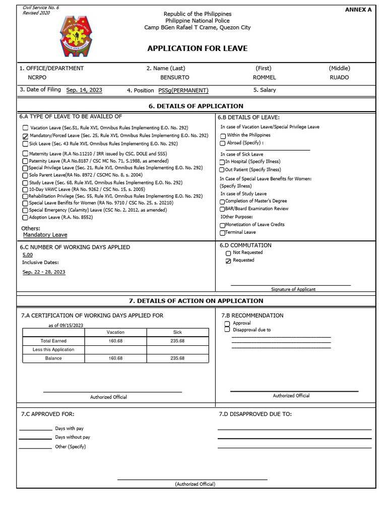 Application For Leave 20230915063133 | PDF | Government | Justice