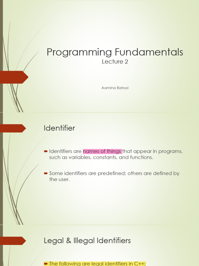 Lecture 02 | PDF | Data Type | Boolean Data Type