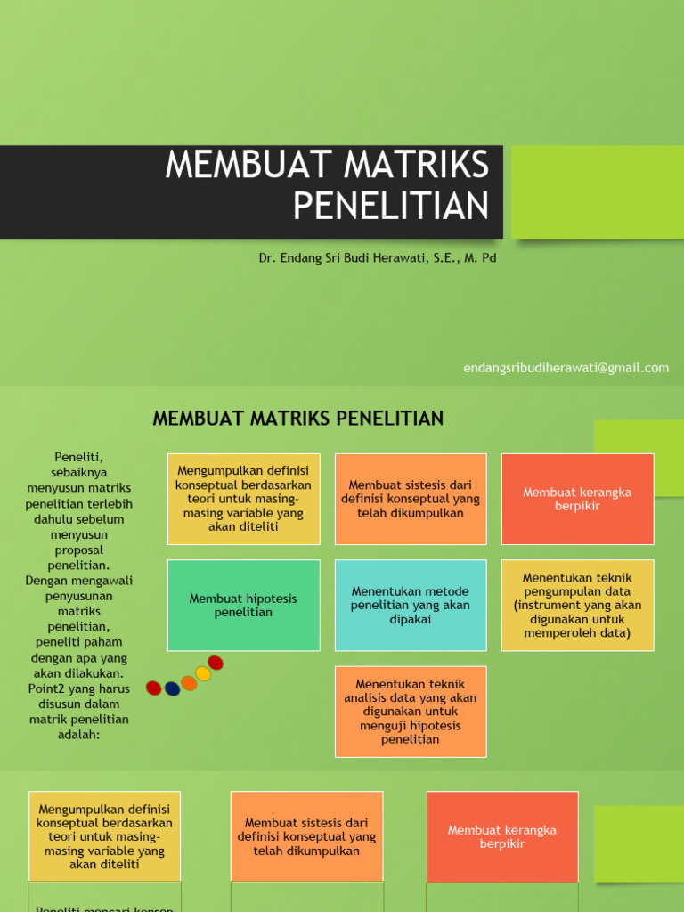 7 - Membuat Matrik Penelitian Ajjjah | PDF | Seni | Sains & Matematika