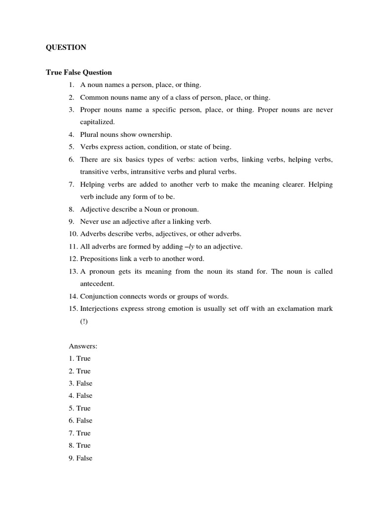 Exercise Parts of Speech | Download Free PDF | Verb | Part Of Speech