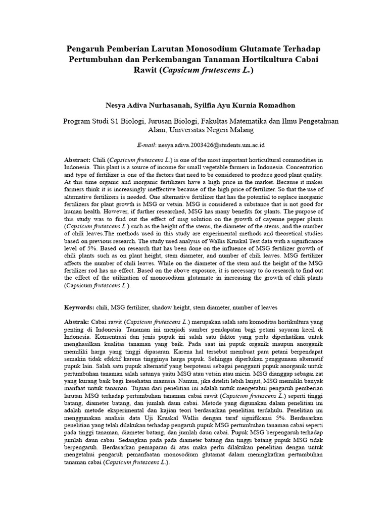 Kelompok 3 - Nesya Adiva N. & Syilfia Ayu Kurnia R. | PDF | Food And ...