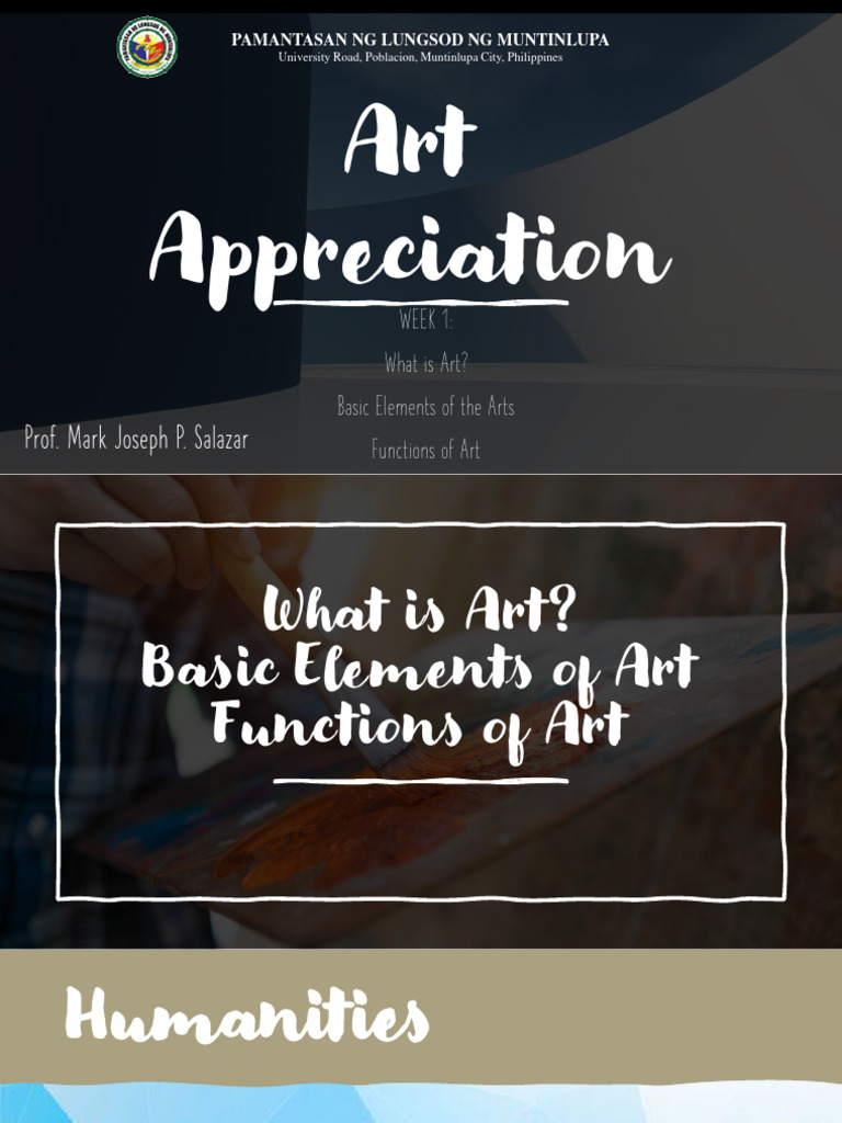 Week 2 Introduction To Art Appreciation | PDF | Composition (Visual ...