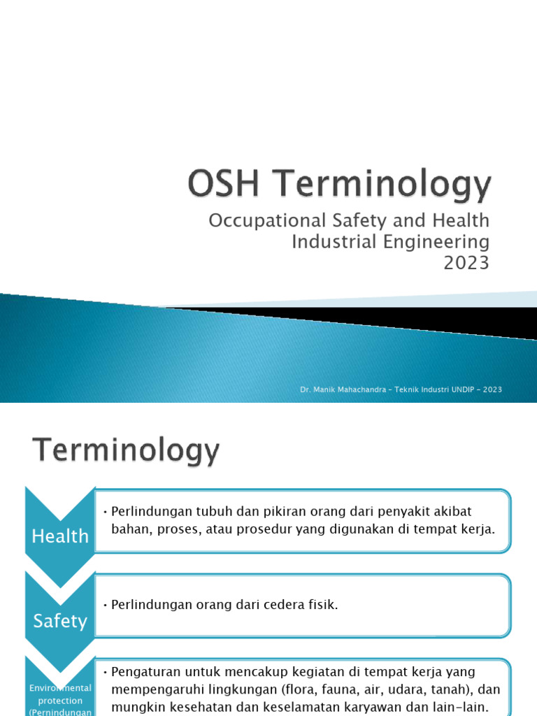 2 OSH Terminology | PDF
