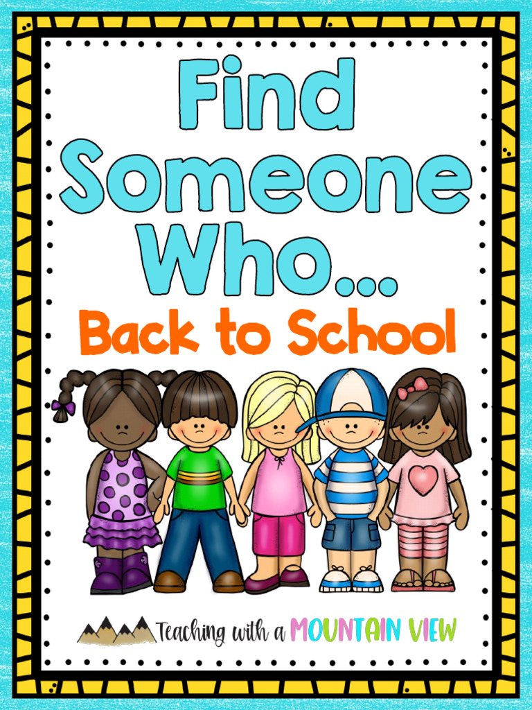 Find Someone Who - Back To School | PDF