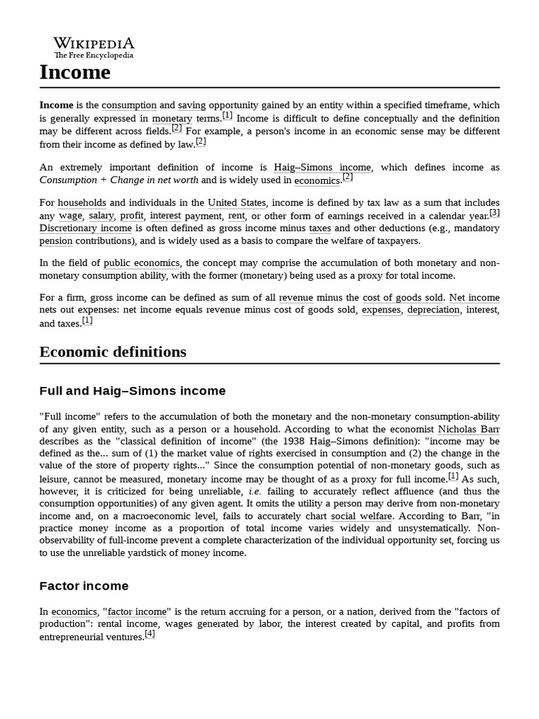 Income | PDF | Income | Money