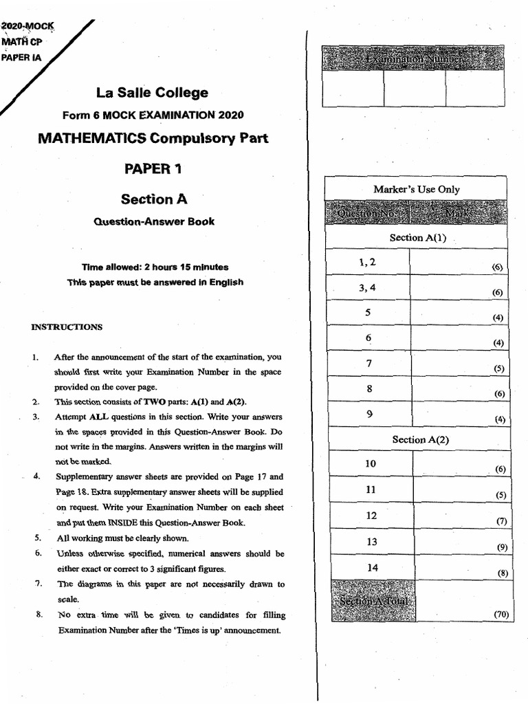 Paper 1 Q | PDF | Significant Figures | Mathematics