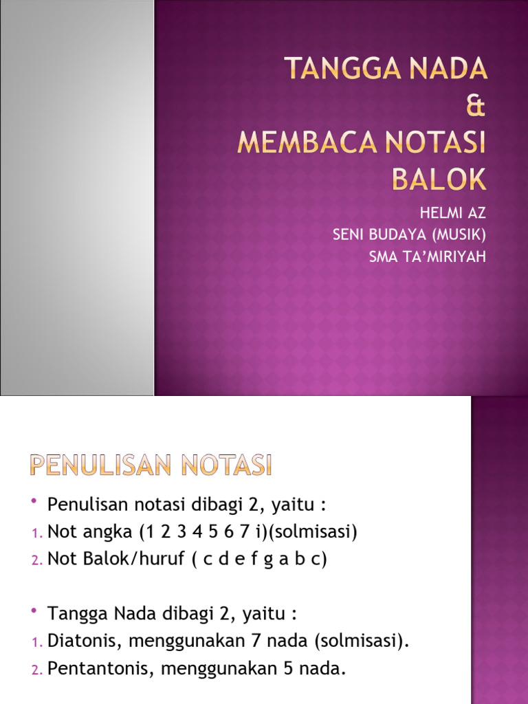 Notasi Balok 2 | PDF | Seni