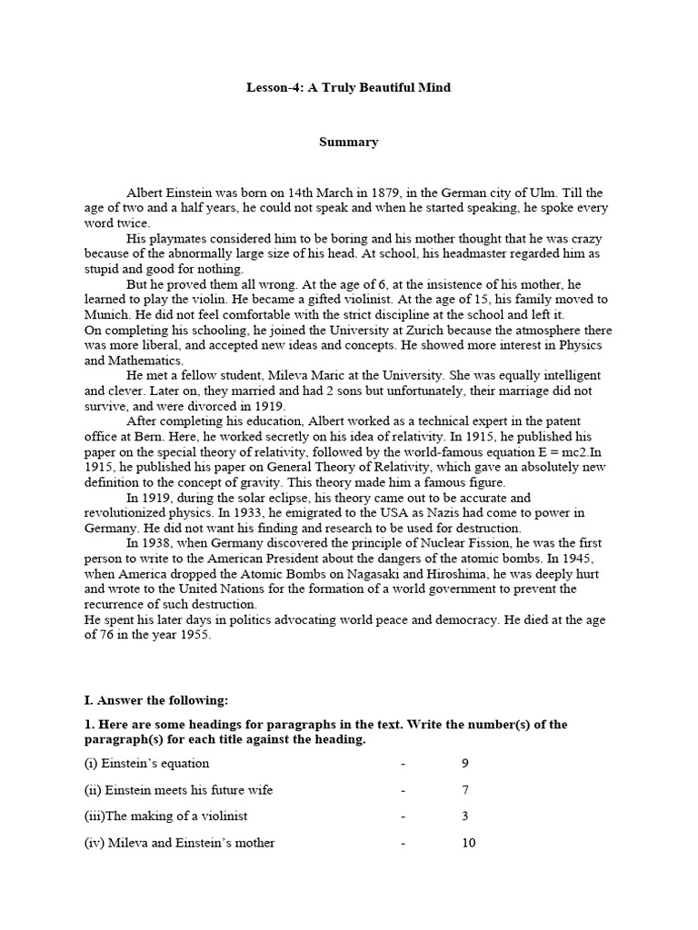 A Truly Beautiful Mind | PDF