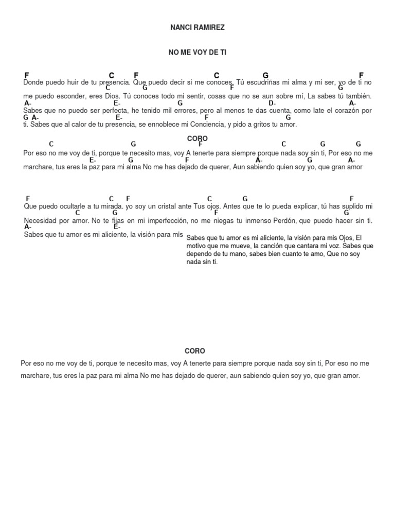 No me voy de ti: letra y significado | PDF | Amor