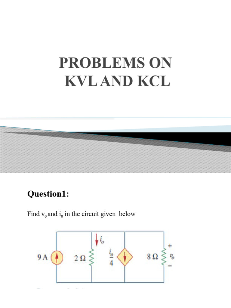 KVL and KCL Circuit Problems | PDF | Science & Mathematics