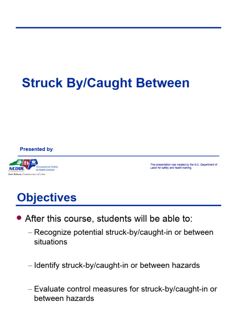 Struck-By and Caught-Between Hazards | PDF | Occupational Safety And ...