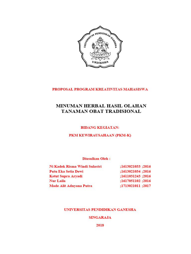 PKM-K Omang Jamu | PDF