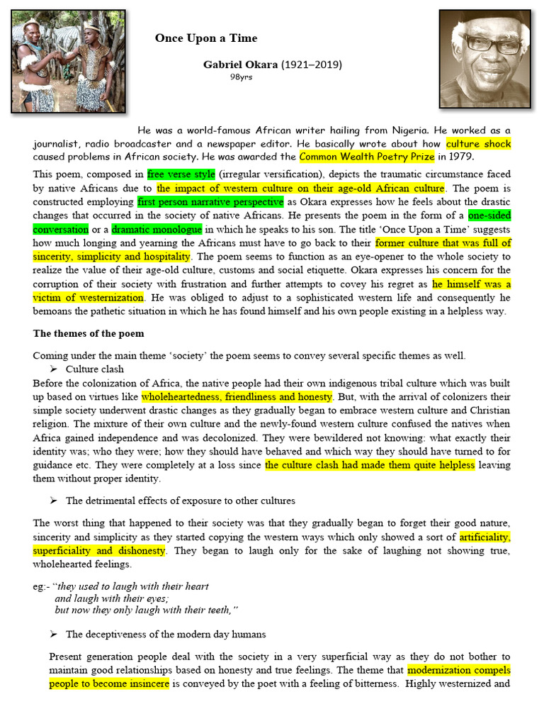 Once Upon A Time - Note | PDF | Poetry