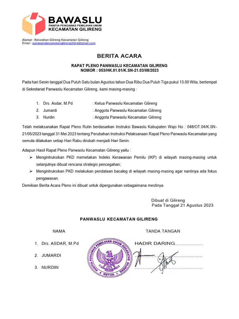 Ba 21 Agust 2023 | PDF