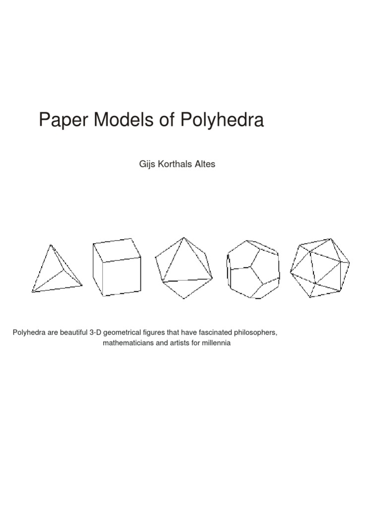 Paper Models of Polyhedra - Gijs Korthals Altes | PDF | Geometric ...