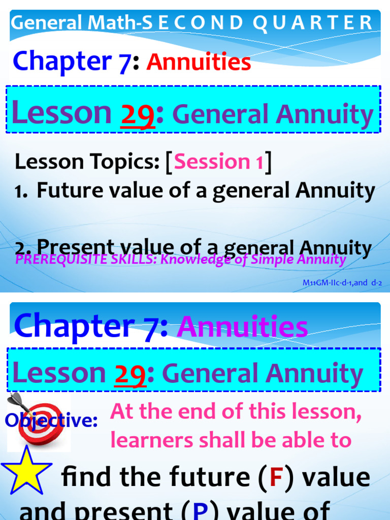 Understanding General Annuities | PDF | Present Value | Interest