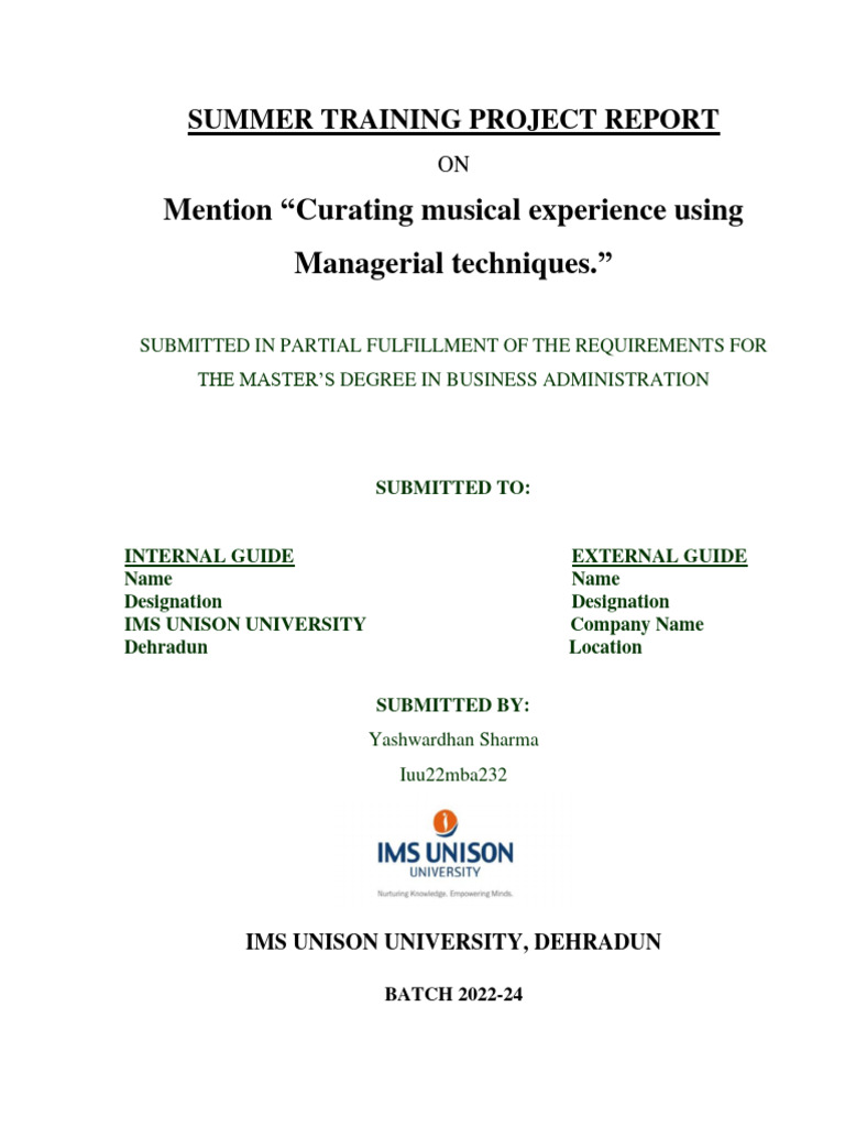 Sip Report Pdf Innovation Marketing