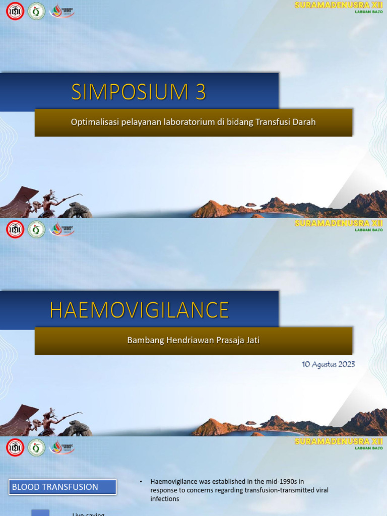 Haemovigilance in Blood Transfusion | PDF | Blood Transfusion | Adverse Effect