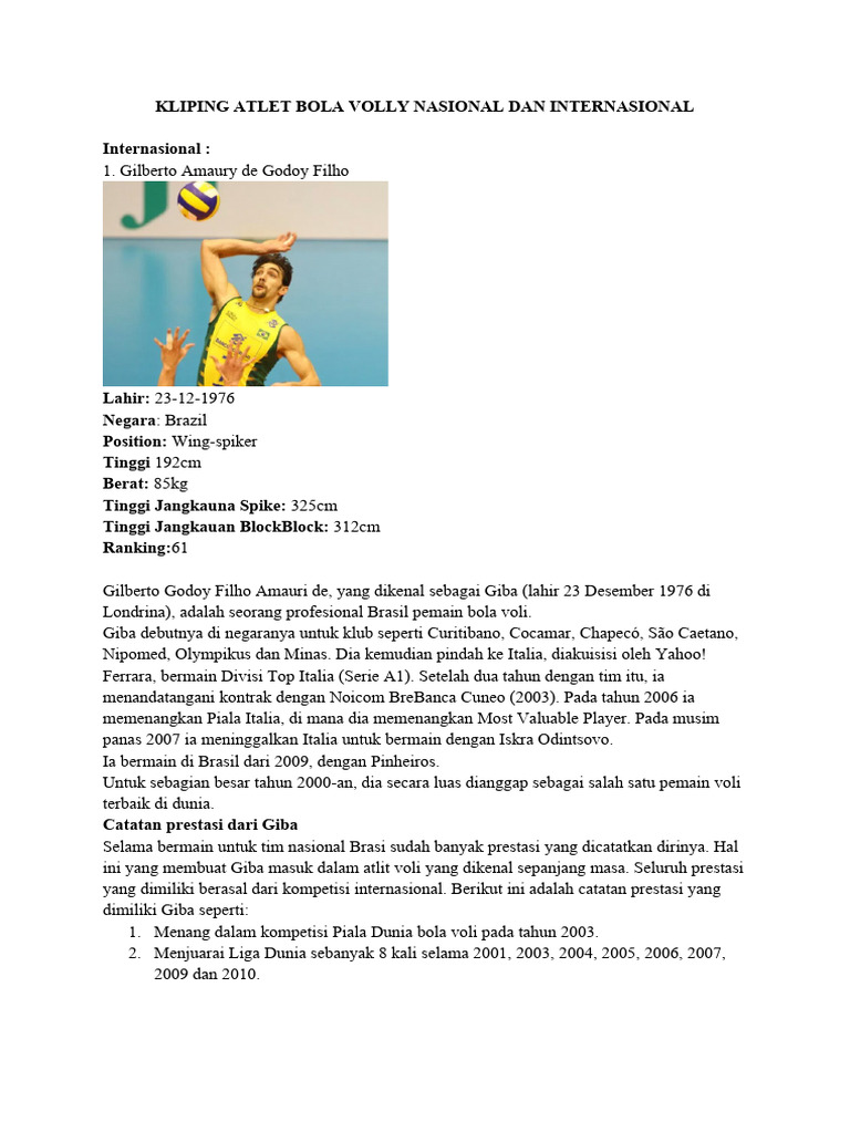 Kliping Atlet Basket Nasional | PDF