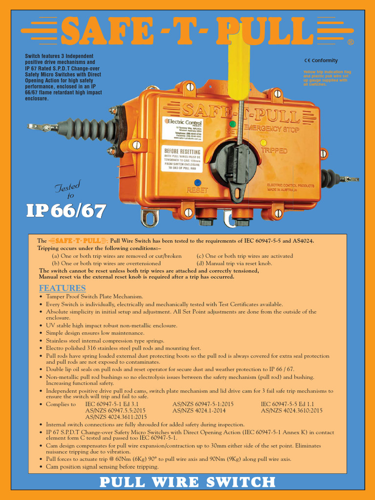 STP P High Impact PBT PC Safe T Pull Brochure | PDF | Switch | Fuse (Electrical)