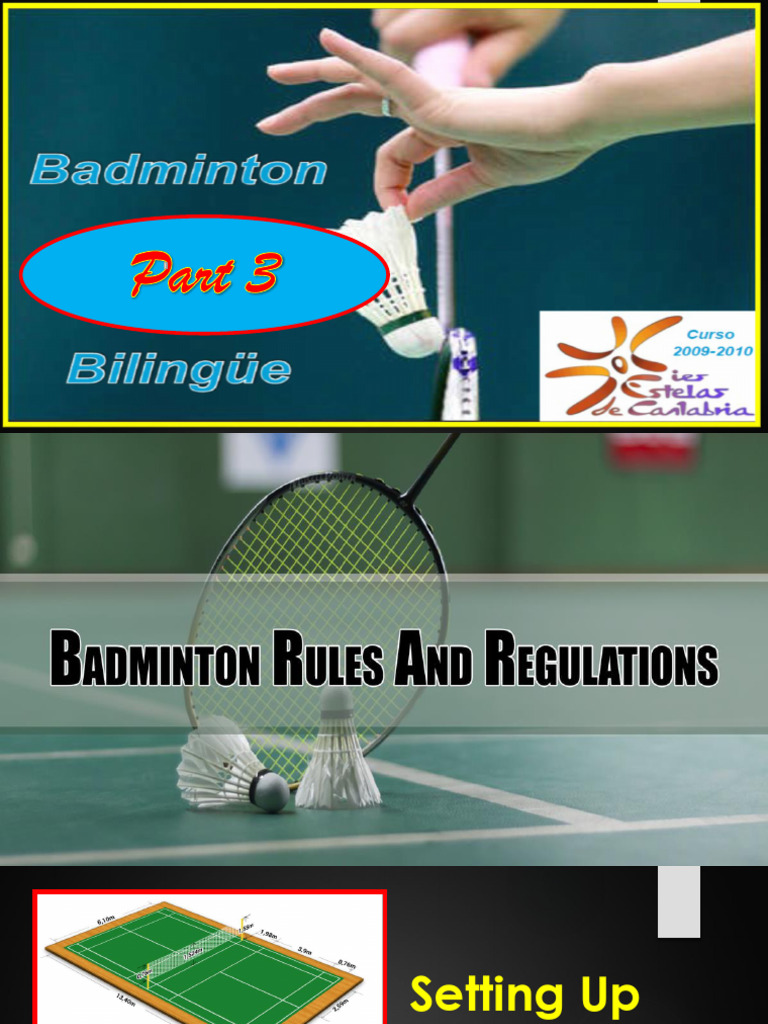 Part 3 A Badminton | PDF | Referee | Games Of Physical Skill
