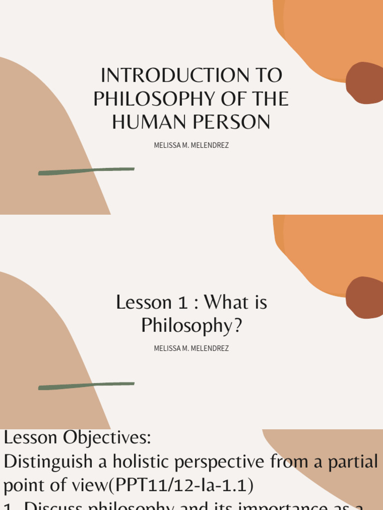Philo Lesson1 | PDF | Reason | Idea