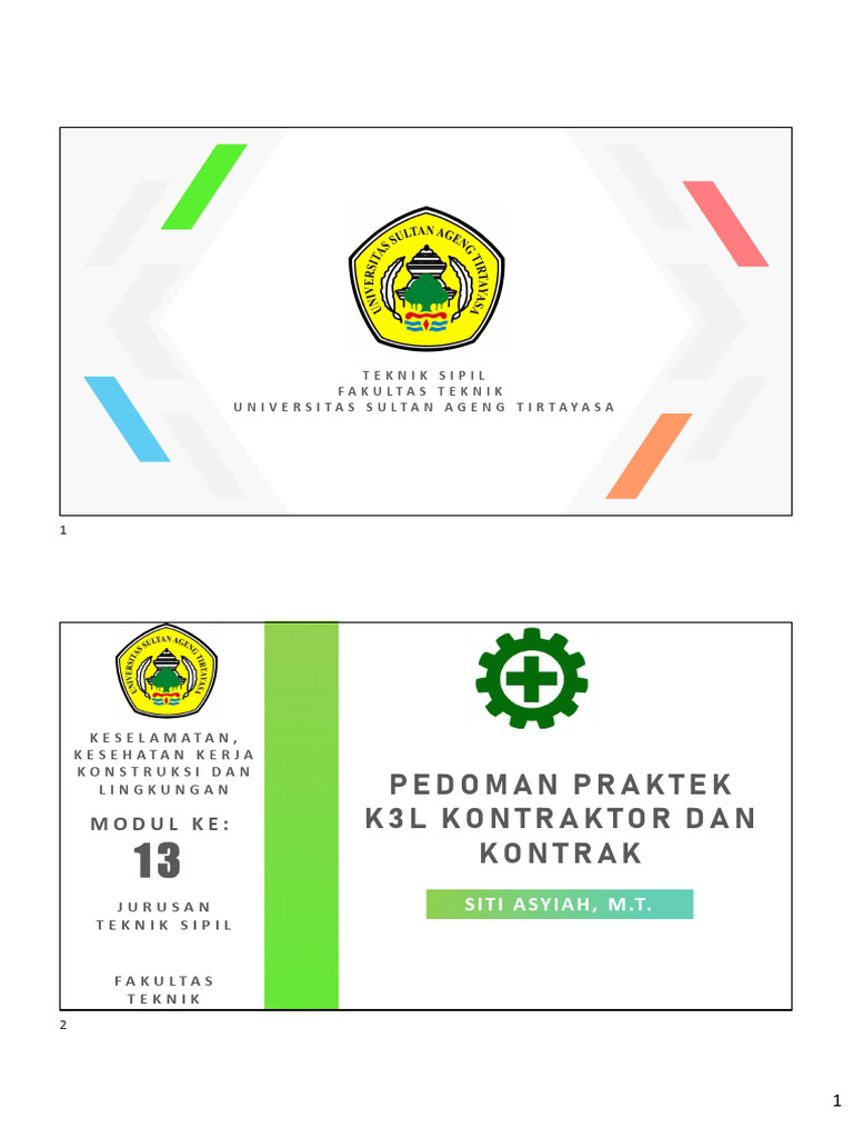 13 Pedoman Praktek K3L Kontraktor Dan Kontrak | PDF