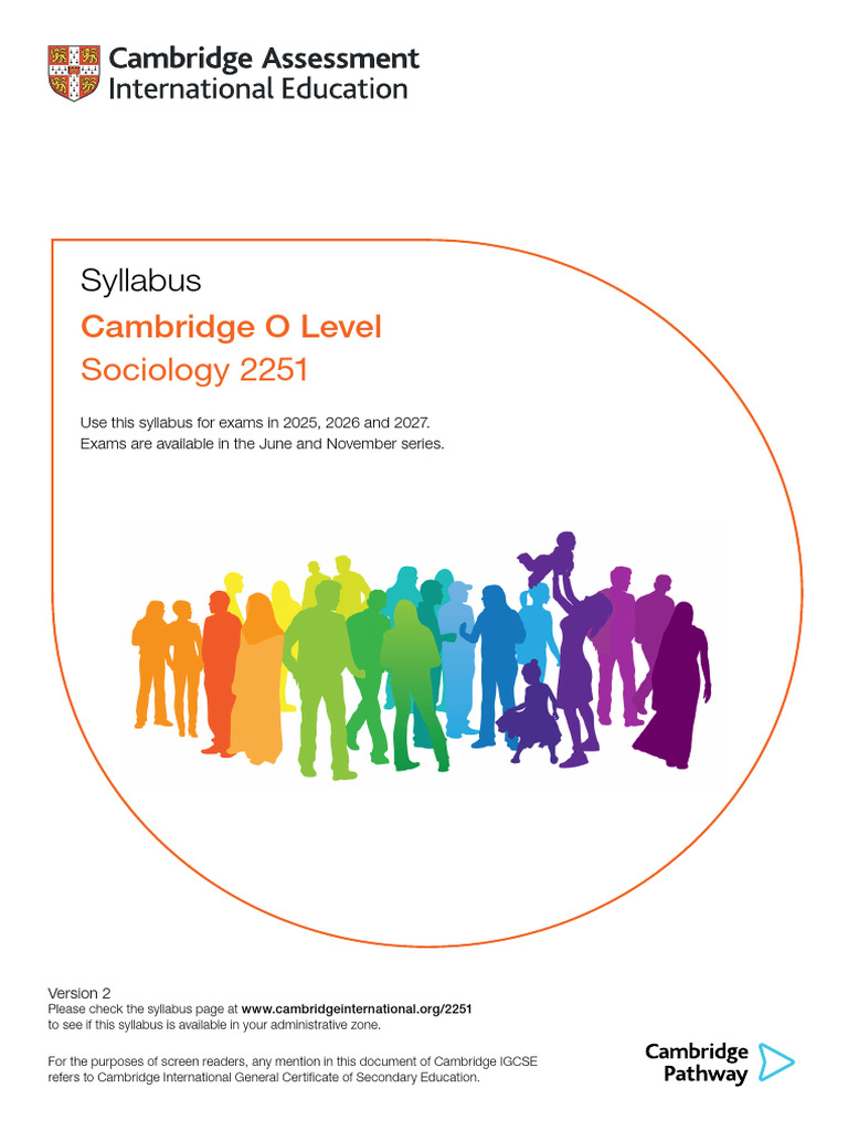 662478-2025-2027-Syllabus Sociology | PDF | Sociology | Family